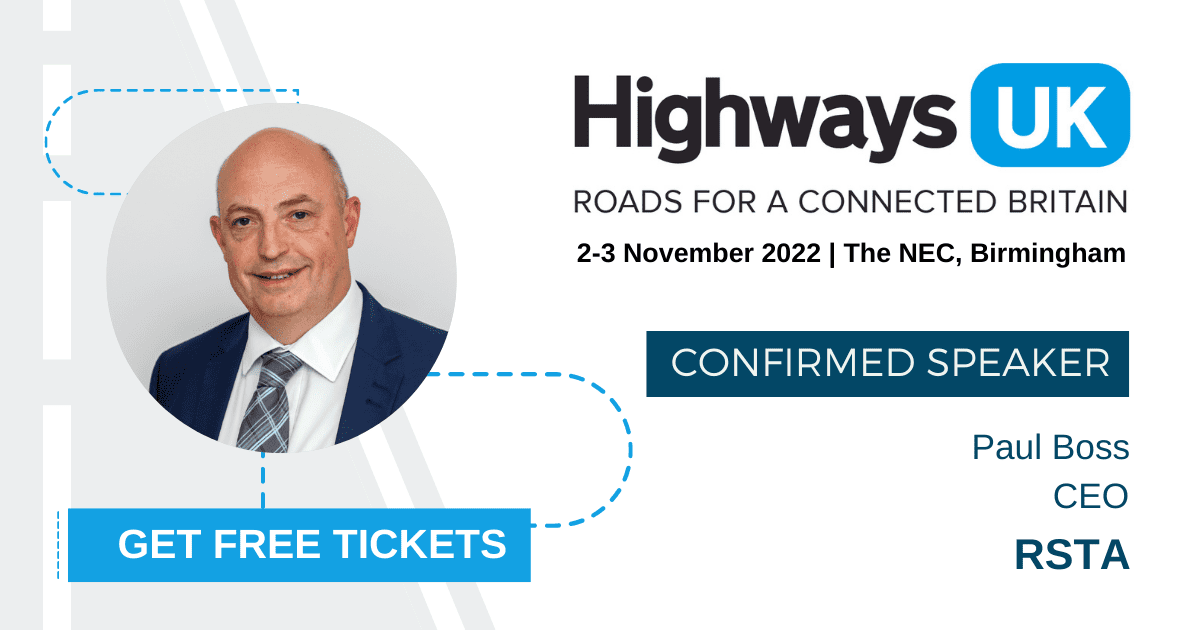 Paul Boss as confirmed speaker at Highways UK - RSTA