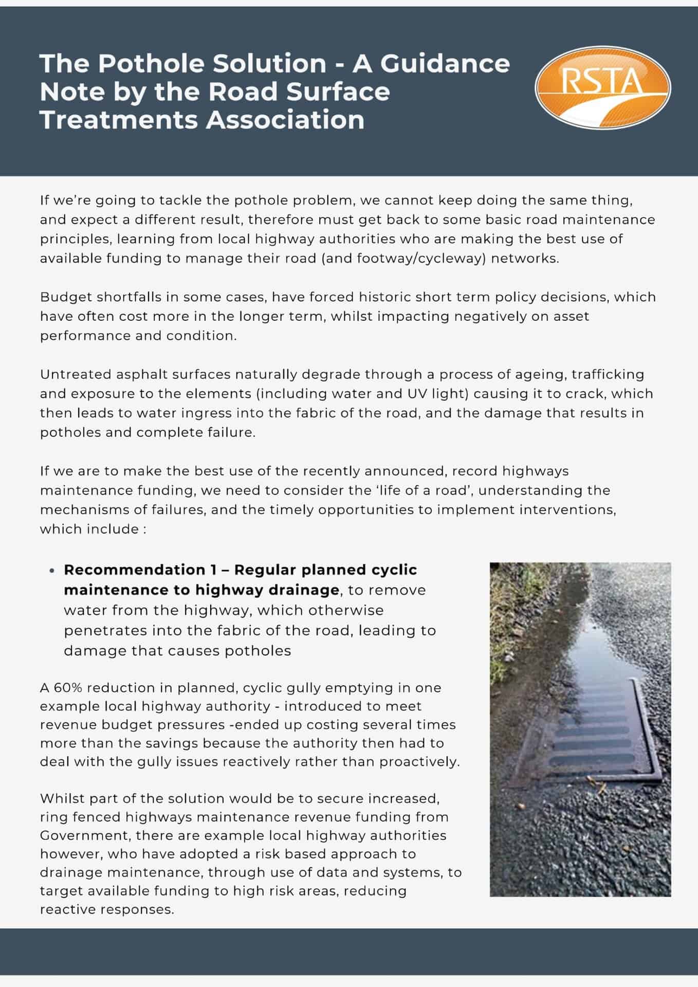 National pothole Day 2026 - RSTA